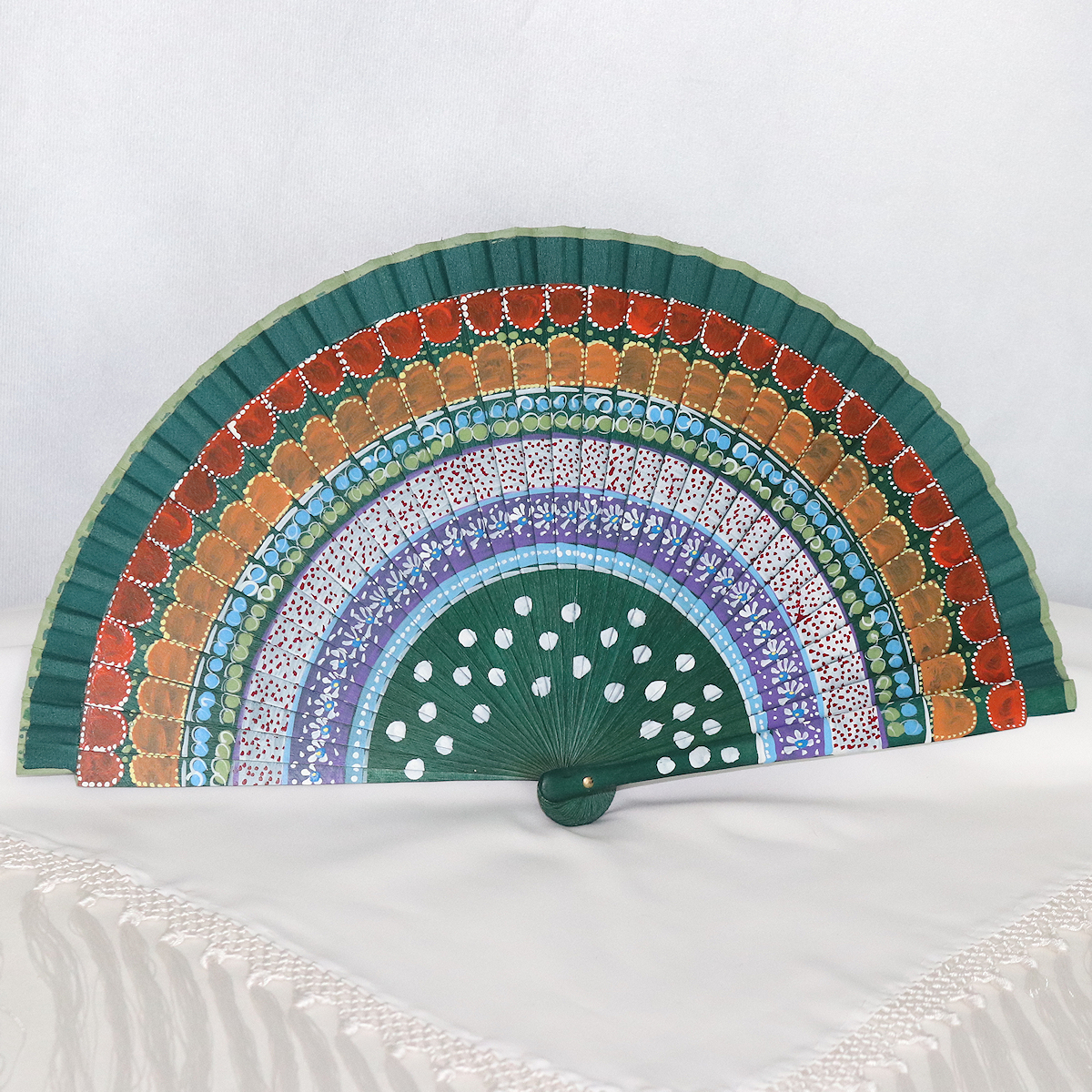 Hand Painted Colorful Fan | Hand Made in Valencia, Spain
