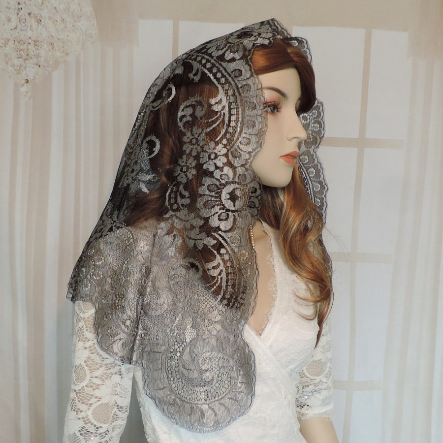 Lace Chapel Veil | Church Veil Hand Made in Spain